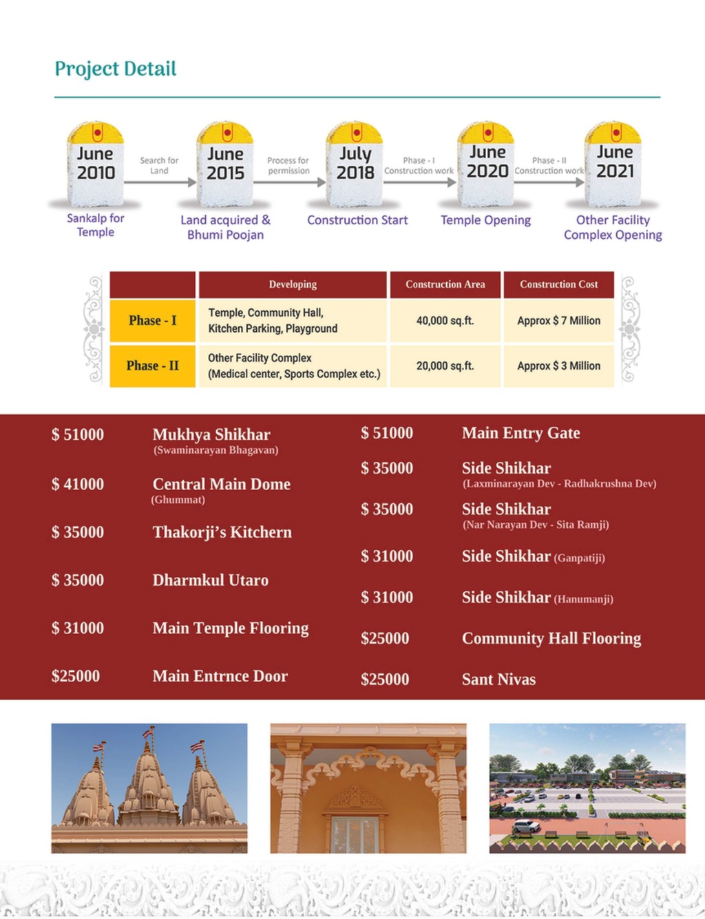 Temple Brochure - Vadtal Dham - Houston, TX USA